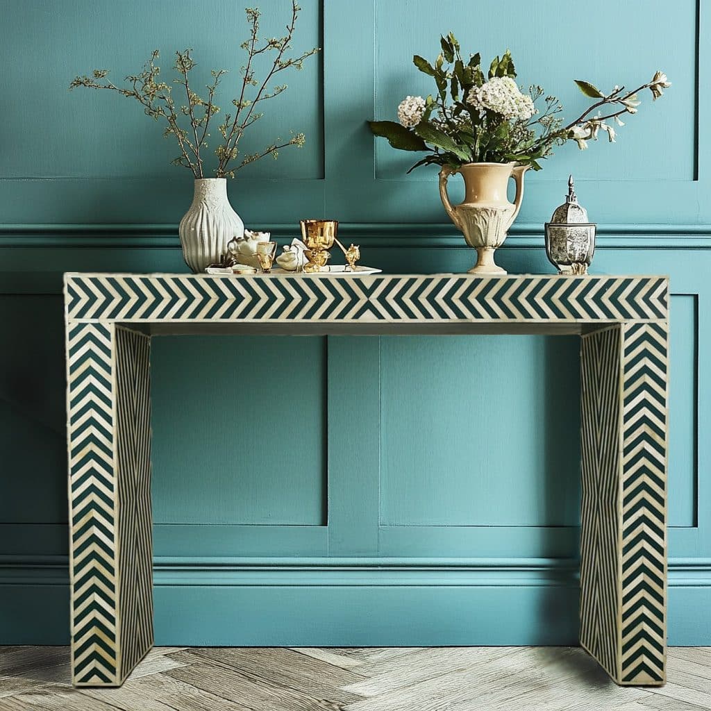 Chevron console table store